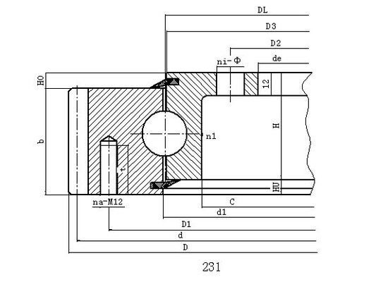 231.20.1094 light type external gear slewing bearing for packing machine supplier