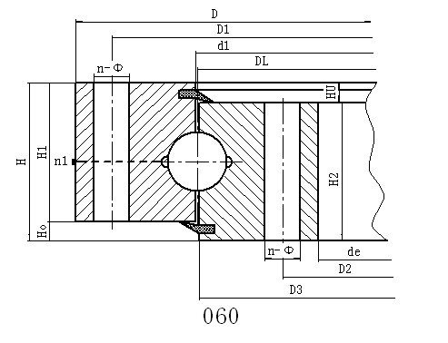 060.20.0644 light type no gear slewing bearing for packing machine supplier