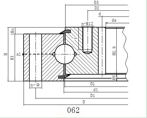 062.20.0744 light type no gear slewing bearing for packing machine supplier