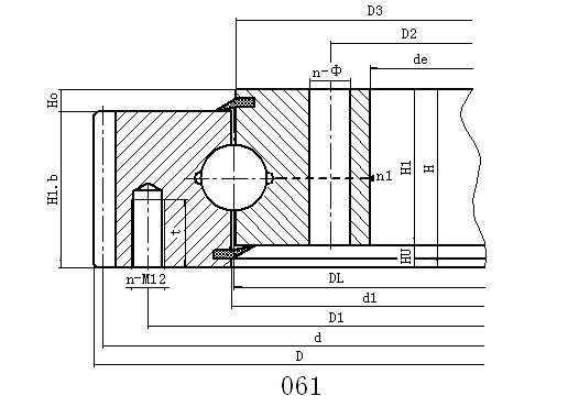 061.20.0644 light type no gear slewing bearing for packing machine supplier