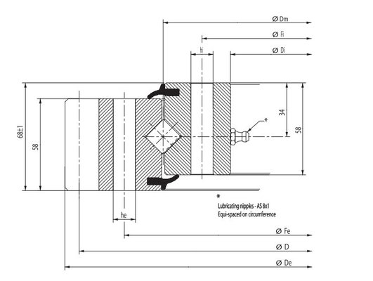 RKS.161.14.0944 cross roller slewing bearings with external gear for packing machine supplier