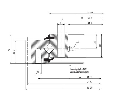 RKS.161.14.0644 cross roller slewing bearings with external gear for packing machine supplier