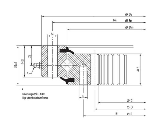 RKS.162.14.0844 cross roller slewing bearings with internal gear for packing machine supplier