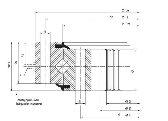 RKS.162.14.0544 cross roller slewing bearings with internal gear for packing machine supplier