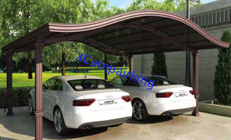 China Customized Home Garage Car Parking Shed Aluminum Alloy S Style Carport with Polycarbonate Sheet Roof supplier