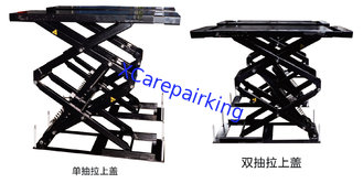 China In Floor Scissor Car Lifts 3200kg/1800mm Tubular Arm Design Scissor Car Lift In Ground Installation supplier