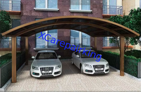 Aluminum Alloy Frame Polyurethane Board Roof Car Parking Shed Hugging Style Carport supplier