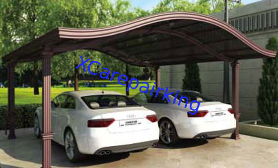 Customized Home Garage Car Parking Shed Aluminum Alloy S Style Carport with Polycarbonate Sheet Roof supplier