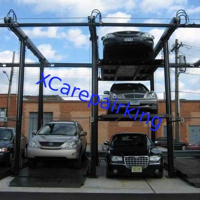 Storage Auto Parking System Columns Shared Simple Car Parking Lift for 3 Cars Storage Per Unit supplier