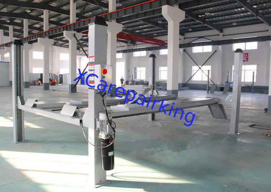 New design 4T four post lift manual lock release 4 post car lift for sale supplier
