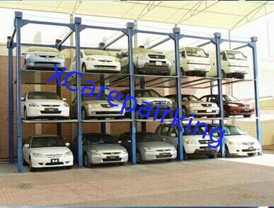 Storage Auto Parking System Columns Shared Simple Car Parking Lift for 3 Cars Storage Per Unit supplier
