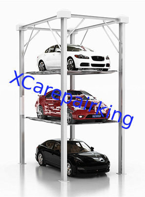 Storage Auto Parking System Columns Shared Simple Car Parking Lift for 3 Cars Storage Per Unit supplier