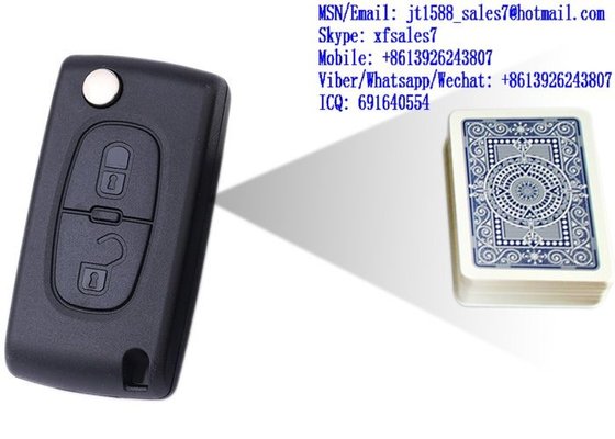 XF PEUGEOT Car-Key Infrared Camera Read Invisible Bar-Codes Playing Cards