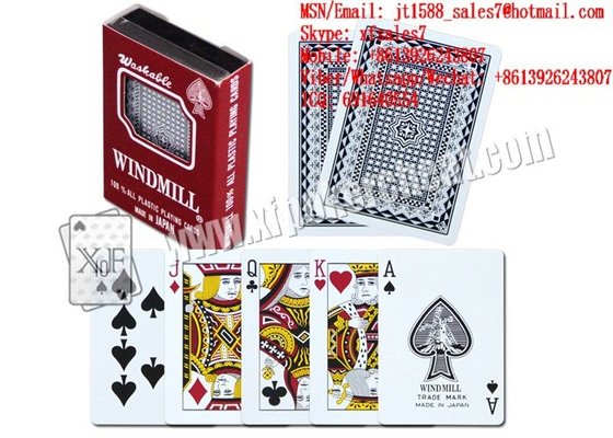 XF WINDMILL Plastic Marked Playing Cards For UV Contact Lenses And For Poker Predictor