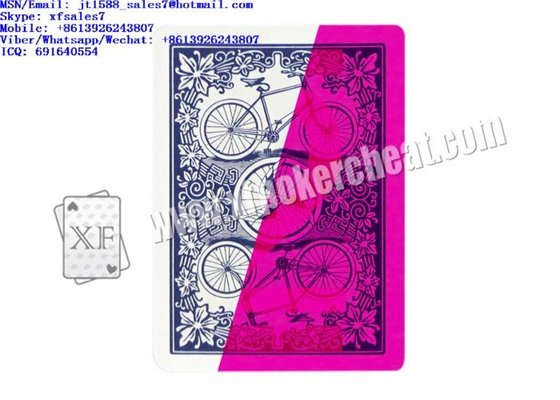 XF Bicycle League Back Paper Playing Cards With Invisible Bar-Codes For Poker Analyzer