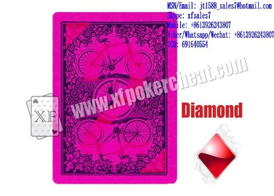 XF Bicycle League Back Paper Playing Cards With Invisible Bar-Codes For Poker Analyzer