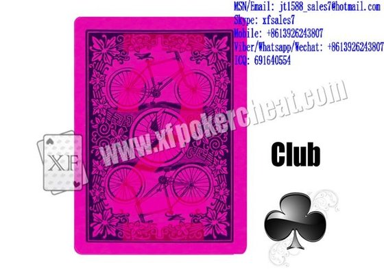 XF Bicycle League Back Paper Playing Cards With Invisible Bar-Codes For Poker Analyzer