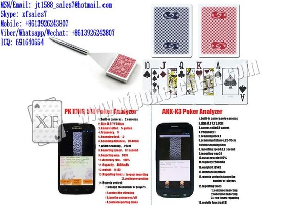 XF GEMACO Plastic Playing Cards With Invisible Ink For Poker Analyzer And UV Contact Lenses