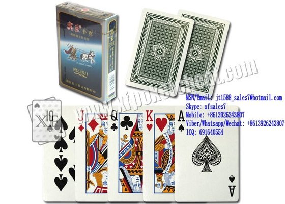 XF Bin Wang 2811 Paper Playing Cards With Invisible Markings On The Backside And Invisible Bar-Codes On The Sides