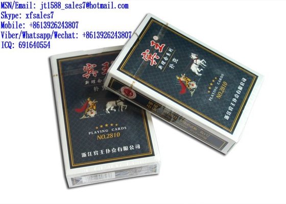 XF Bin Wang 2810 Paper Playing Cards With Invisible Markings On The Backside And Invisible Bar-Codes On The Sides
