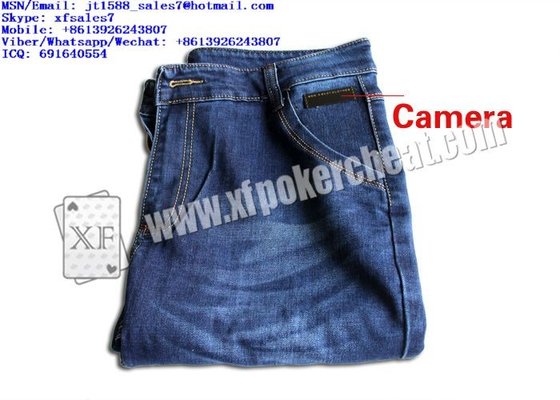 XF Infrared Camera In Black Trousers Label To Scan Invisible Bar-Codes Marked Playing Cards