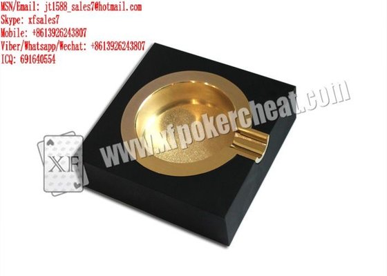 XF Black Plastic Ashtray Double Camera For Invisible Bar-Codes Marked Playing Cards