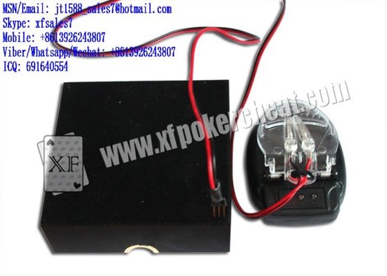 XF Black Plastic Ashtray Double Camera For Invisible Bar-Codes Marked Playing Cards