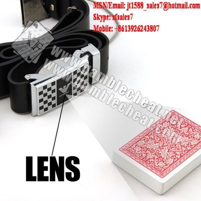 XF New Design Leather Belt Camera Poker Scanner For Invisible Bar-Codes Marked Playing Cards To Work With Poker Predicto
