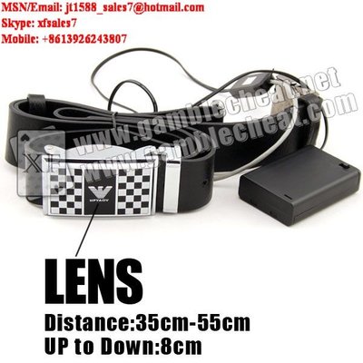 XF New Design Leather Belt Camera Poker Scanner For Invisible Bar-Codes Marked Playing Cards To Work With Poker Predicto