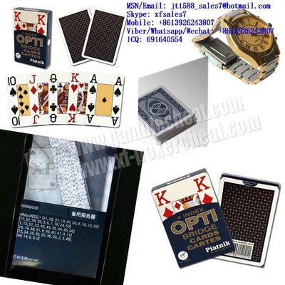 XF 4 index OPTI bridge cards cartes Piatnik with markings for poker analyzers and backsides markings