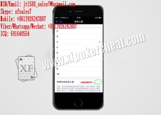 XF iPhone 6 Poker Shuffling Software For Unmarked Playing Cards