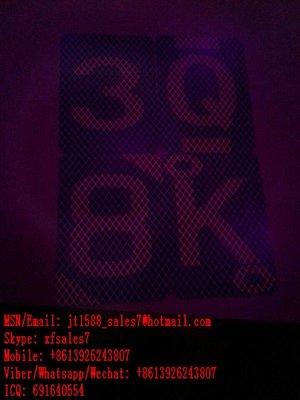 XF Texas Hold’em Plastic Playing Cards With Invisible Ink Markings To Be Seen By UV