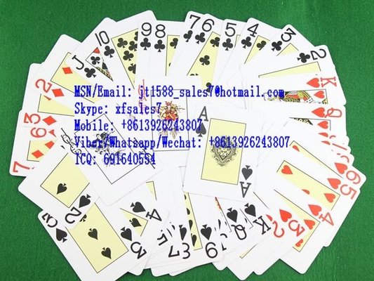 XF Texas Hold’em Plastic Playing Cards With Invisible Ink Markings To Be Seen By UV