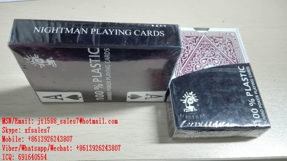 XF NIGHTMAN plastic playing cards marked invisible ink for UV contact lenses and for poker predictors