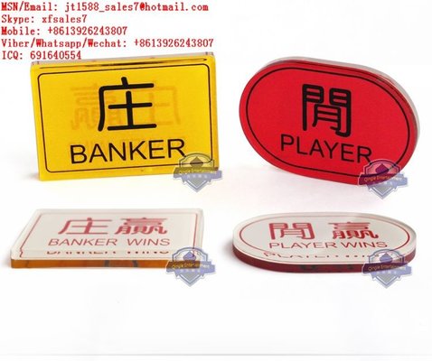 XF Player & Banker board For Baccarat Gambling Game / Blackjack Poker Cheat Game