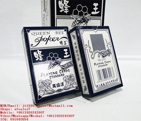 XF QUEEN BEE No.3016 Poker Playing Cards Standard With Invisible Ink Markings For UV Contact Lenses And Poker Predic
