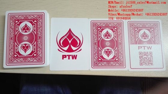 XF Invisible Bar-Codes Markings On PTW Plastic Playing Cards / Invisible Playing Cards / Invisible Ink Glasses