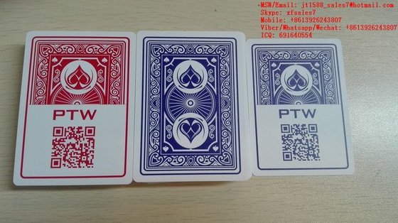 XF Invisible Bar-Codes Markings On PTW Plastic Playing Cards / Invisible Playing Cards / Invisible Ink Glasses