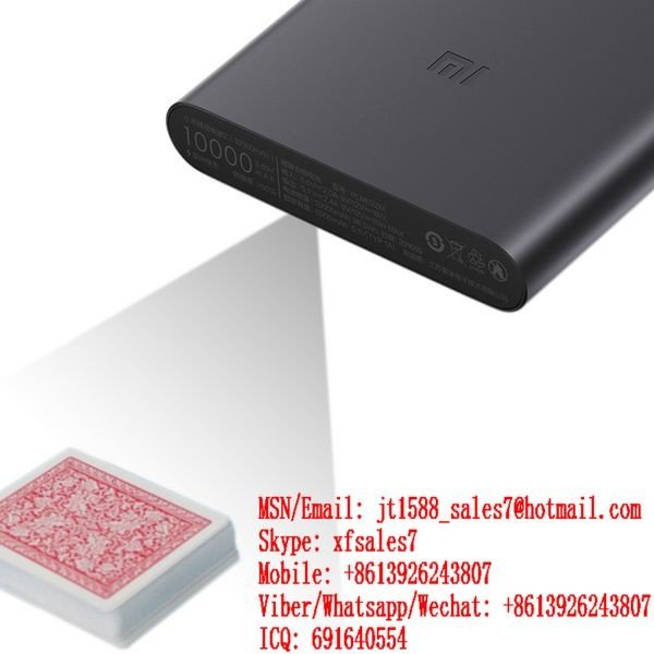 XF MI Mobile Phone Power Bank Camera To Scan Invisible Bar-Codes On The Sides Of Cards