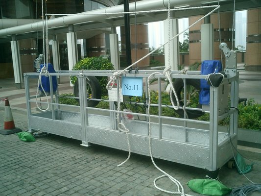 China LTD63 Hoist gondola , zlp630 aluminum electric hanging scaffolding , construction swing stage manufacturer
