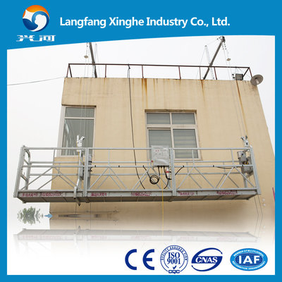 China ~9.5m/nim zlp630 aluminum Malaysia gondola , suspended hanging scaffolding , electric swing stage gondola manufacturer
