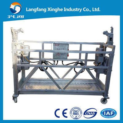 China electric swing stage scaffolding , 630kg/800kg lifting suspended platform , construction facade cleaning gondola manufacturer