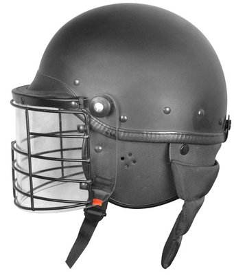 US Style full face compact resistant police anti riot helmet with metal visor supplier