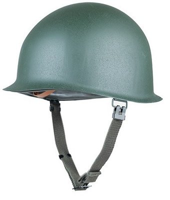 Green color M1 helmet double steel helmet  for US Army in World War II supplier