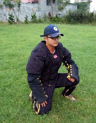 2019 new style hidden protection bite suit with removable bite sleevs for k9 dog supplier