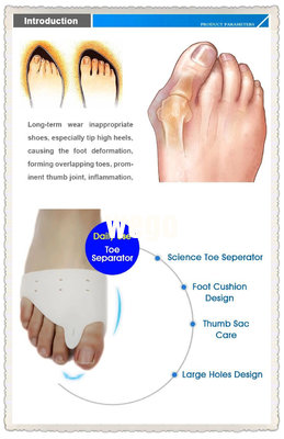 Gel Insoles Pad Toe Protector Bunion Hallux Valgus Separators