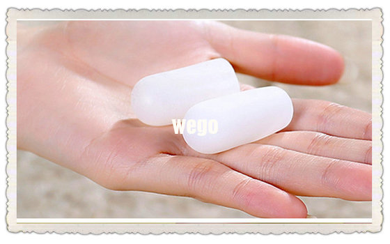 soft polymer silicone white gel toe caps