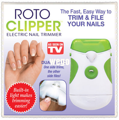 ROTO CLIPPER ELECTRIC NAIL TRIMMER  White/Green
