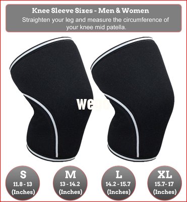 BLAC Knee Sleeves Compression WrapWeightlifting Powerlifting Weight Lifting 7mm Knee Wraps