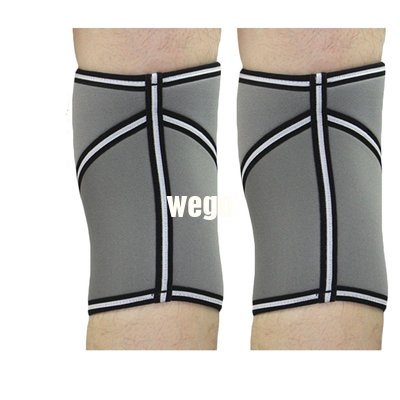 GREY  Knee Compression Sleeve - 7mm Neoprene competition Level Knee Brace